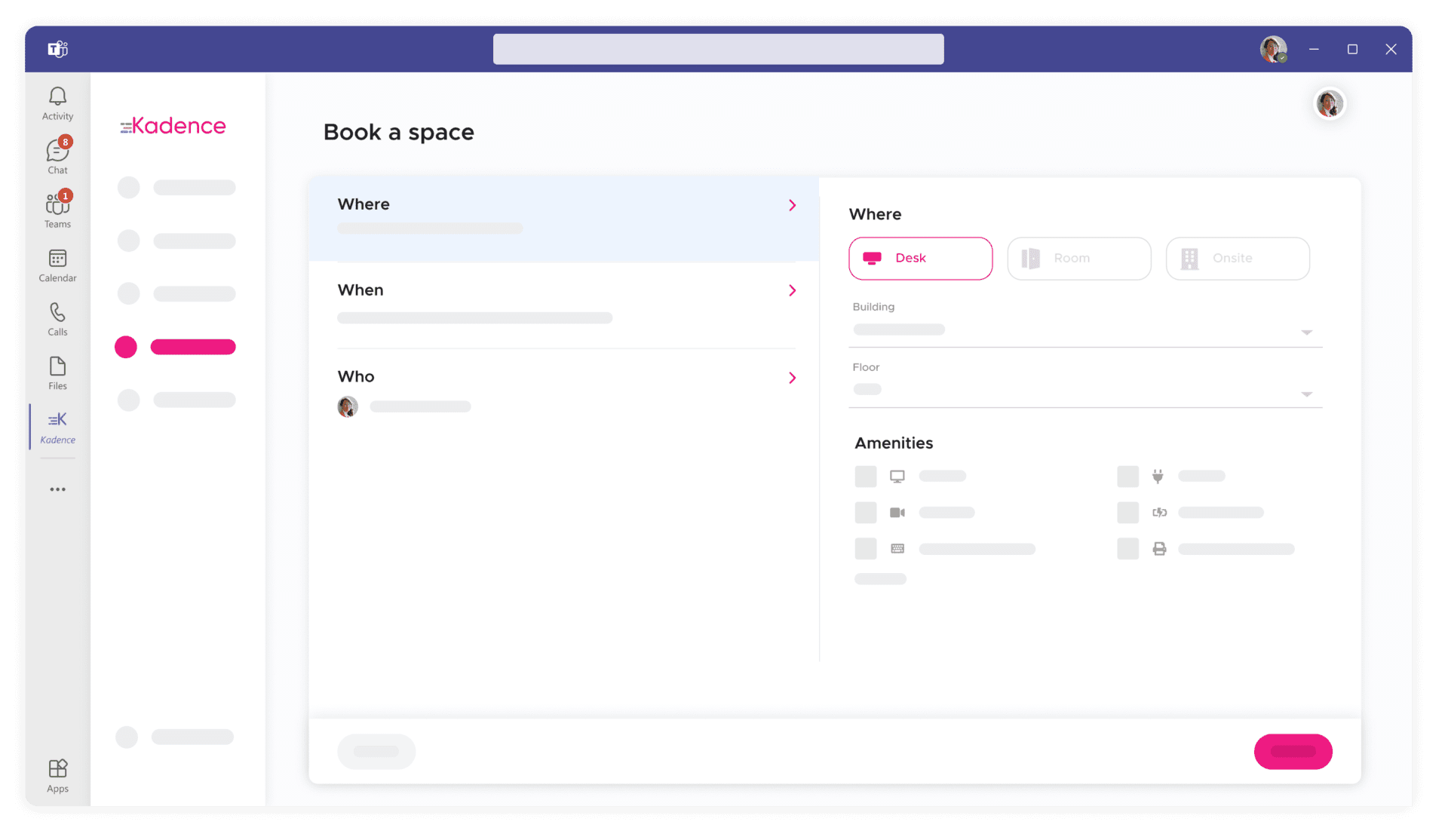 Desk Booking For Microsoft Teams - Kadence
